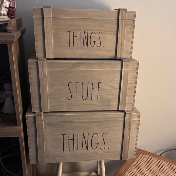 Rae Dunn | Accents | Rae Dunn Wooden Boxes Set Of 3 | Poshmark